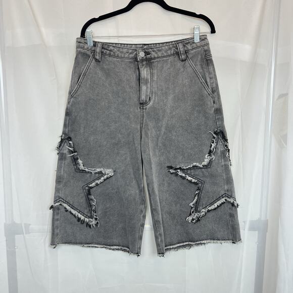 Dolls Kill | Shorts | Nwt Dollskill Current Mood Denim Jorts Star Y2k ...